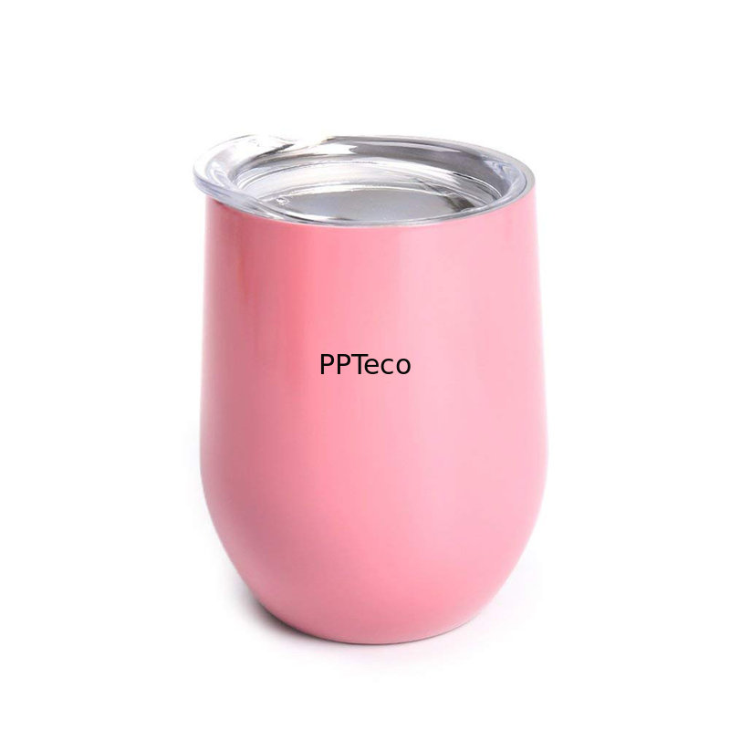 Stainless Steel Wine Glass Tumbler with Lid, Vacuum Insulated Travel Tumbler Cup for wine
