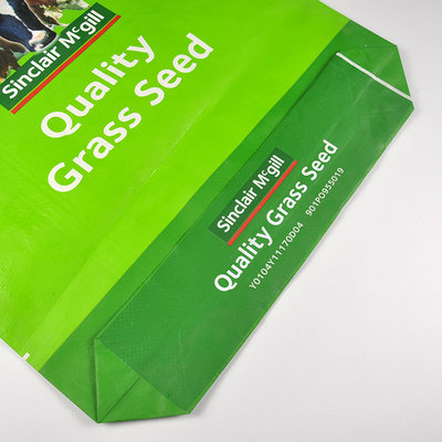 Square Bottom Woven Polypropylene Bags 25kg Anti - Slip for Grass Seed Packing
