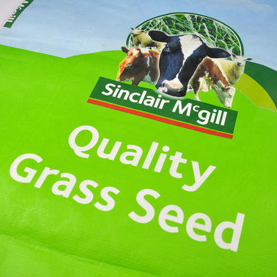 Square Bottom Woven Polypropylene Bags 25kg Anti - Slip for Grass Seed Packing