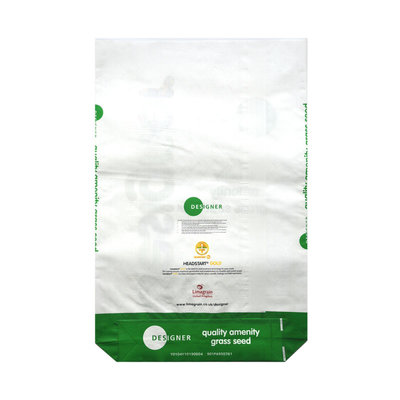 Open Mouth Recyclable WPP Block Bottom Bag For Grass Seed / Animal Feed Packing