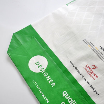 Open Mouth Recyclable WPP Block Bottom Bag For Grass Seed / Animal Feed Packing