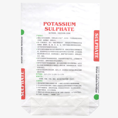 Neutral Fertilizer Pp Woven Packaging Bags 20kg , WPP Square Bottom BOPP Bag
