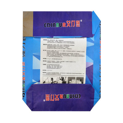Recyclable Multiwall Kraft Paper Bags 15kg for Construction Materials Packing