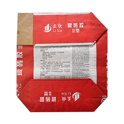 Ceramic Adhesive Packing Multiwall Paper Bags 20kg Capacity Offset Printing