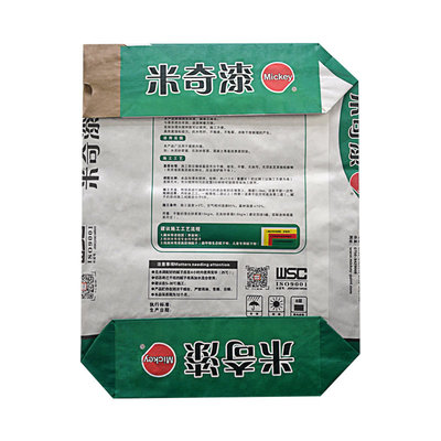 20kg External Valve Multiwall Paper Sacks Customized Logo For Cement /  Spices
