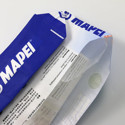 Non - Staining PP Woven Sack Bags / Valve Pack Bags For Cement 20kg Capacity