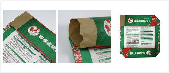 Moisture Proof Kraft Paper PP Valve Bag 20 kg for Agricultural / Industrial Packing