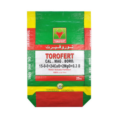 Block Bottom Polypropylene Bags With Side Seal , Virgin PP Empty Fertilizer Bags
