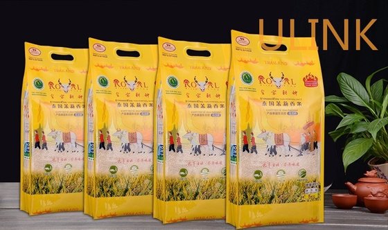 5kg/10kg/Customized Polypropylene PP Woven Laminated Rice Bag with Hanle