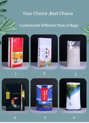 5KG PP woven laminated rice bag with handle , pp woven laminated bag with handle