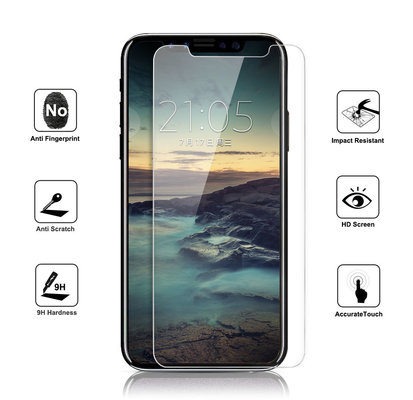 Full Coverage Tempered Glass Screen Protector IPhone X , Scratch Guard Tempered Glass