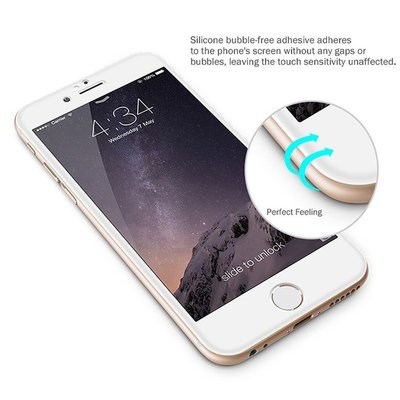 3D Curved Screen Guard Tempered Glass  , Anti Broken Screen Protector IPhone 6 7 8 X