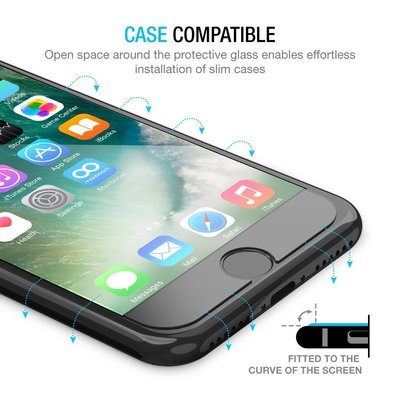 Toughened Iphone 8 Glass Screen Protector , 2.5D Glass Guard Screen Protector 