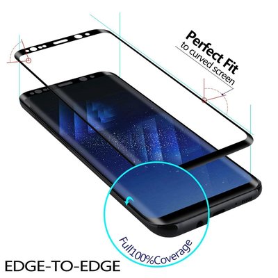 Edge to Edge Samsung Tempered Glass Screen Protector Anti Scratch / Shatter / Fingerprint