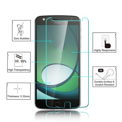 Bubble Free Glass Screen Protector For Motorola Moto Z Play / Moto Z Play Droid