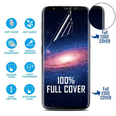 Edge Transparent PET Screen Protector Full Cover  For Samsung Galaxy S8