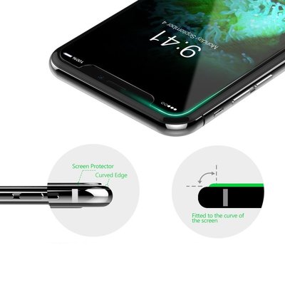 Double Shielding Sapphire Screen Protector Ultra Thin 3D Round Angle Iphone X