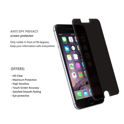 Waterproof Privacy Anti Glare Glass Screen Protector 2.5D Round Edge For IPhone
