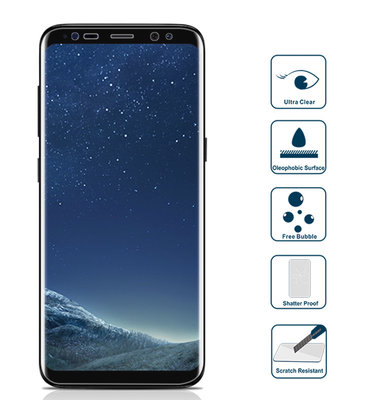 Fingeprint / Shatter Proof PET Screen Protector Oleophobic Coating 2.5D Round Angle