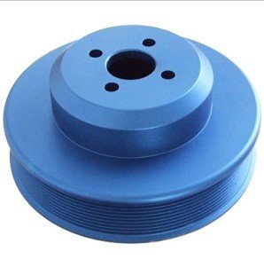 Aluminum CNC Lathe Precision Machined Parts , Blue Oxidation