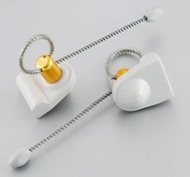 Mini White EAS Security Tags 8.2MHZ / 58KHZ EAS Hard Labels , ABS PC PP Plastic
