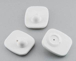 Square 8.2MHZ EAS Security Tags , ABS / PC / PP / Plastic EAS Hard Labels