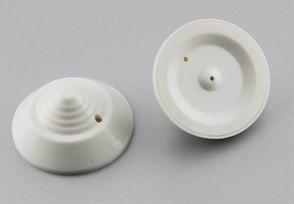White Round EAS Security Tags ABS / Plastics for EAS Security System