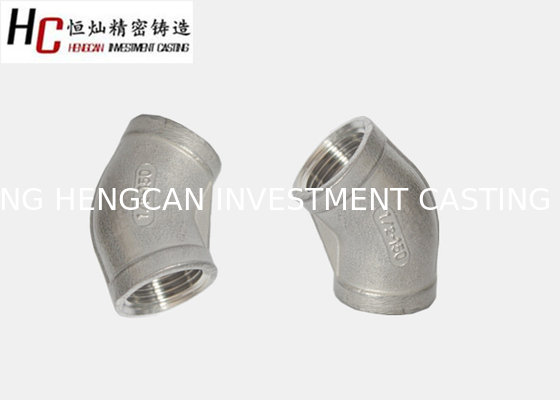 AISI304 AISI316 stainless steel precision casting pipe fittings 2" 45degree elbow
