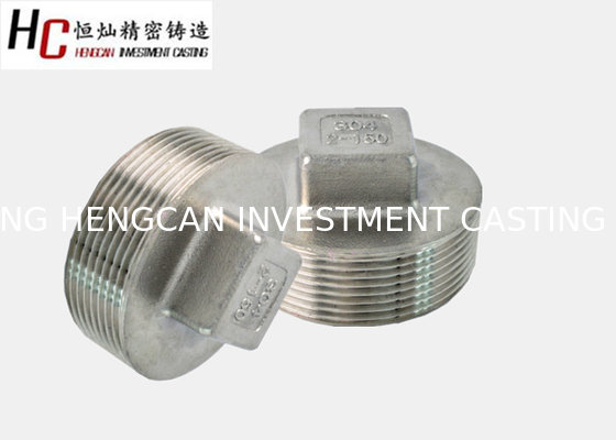 SS304 NPT BSP precision casting Male Threaded Square Pipe fitting tube head Plug