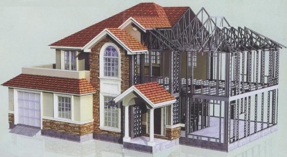 Casa de la casa prefabricada del marco de acero del complejo de viviendas