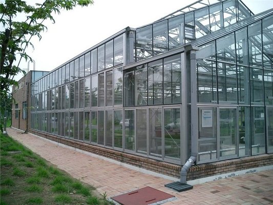 Easily Installed Agricultural Steel Frame Glass House , Commercial Green House