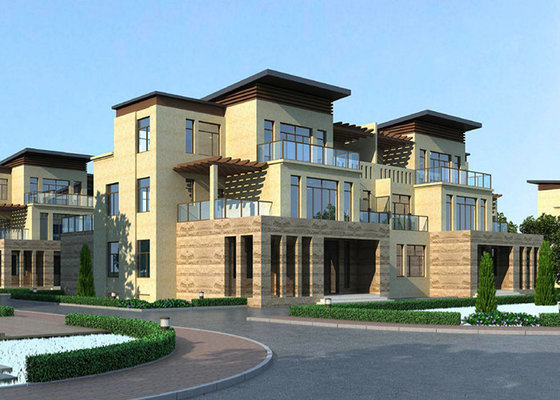 Environmentally   Light Steel Villa , Luxury Family Modern Steel Structure Homes