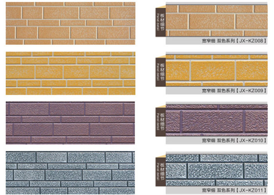 Los paneles de pared del metal del bocadillo del poliuretano, los falsos paneles de piedra interiores para la estructura de acero