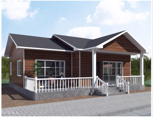 Lightweight Prefab Modular House Light Gauge Steel Structure Villa ISO9001