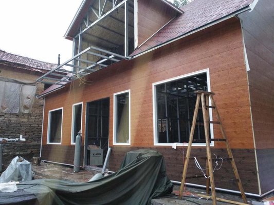 Customerized Size Light Steel House Luxury Villa , Modern Prefab Homes