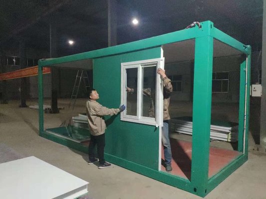 prefab galvanized steel container home with size 5.89x2.3x2.8m/ folding container house with any color