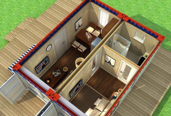 Transporte conveniente del envase del estilo europeo prefabricado hermoso moderno de la casa diverso