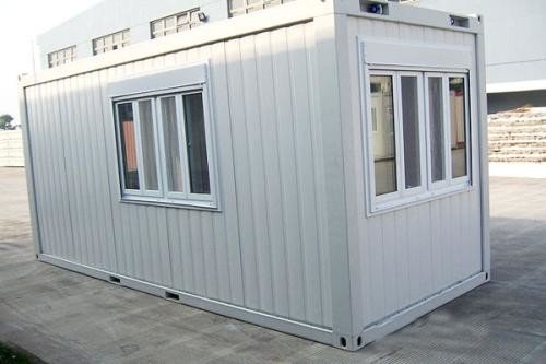 Prefab Shipping Cargo Container House , Modular Container Homes Rockwool Sandwich Panal
