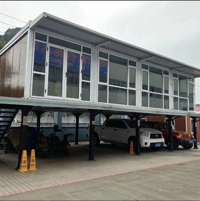 casa prefabricada movible del envase con el hogar del contenedor del panel de pared de bocadillo de la fibra de vidrio de 75m m