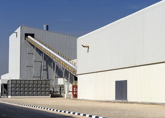 Irregular Shape Residential Workshop Buildings / Premade Steel Buildings Different Height