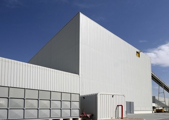 Irregular Shape Residential Workshop Buildings / Premade Steel Buildings Different Height