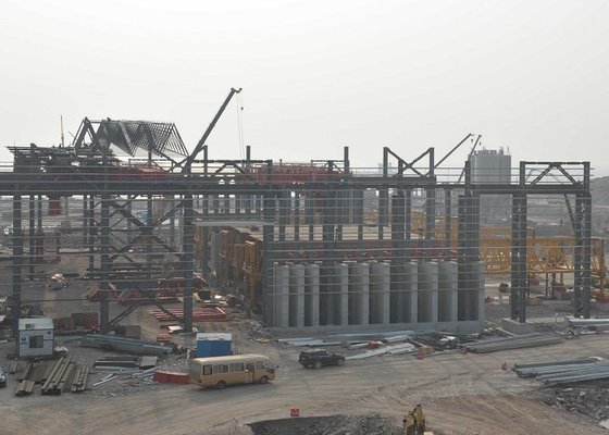 Heavy Steel Structure Workshop Prefabricated Multiple Span Design Anti Seismic