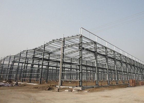 Wide Span Metal Shed Workshop , Prefabricated Workshop Buildings Long Lifespan