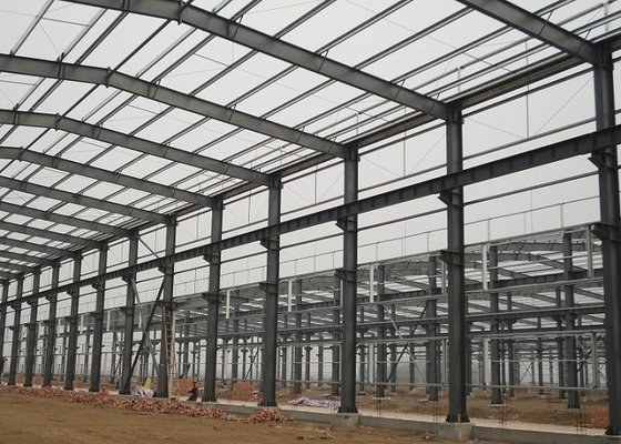 Wide Span Metal Shed Workshop , Prefabricated Workshop Buildings Long Lifespan