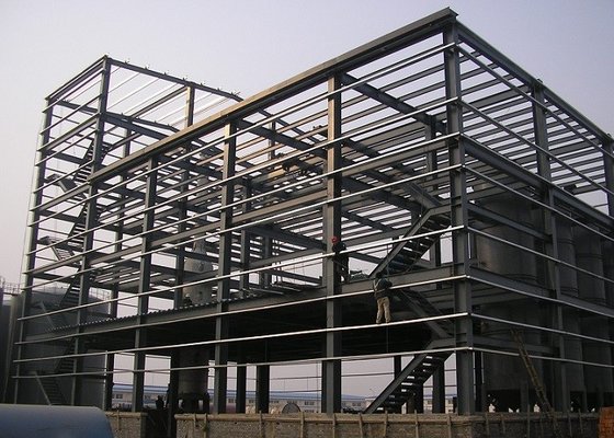 High Rise Multi Story Pre Built Steel Buildings , Food Processing Metal Workshop Building