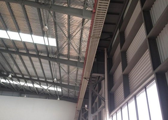 Pre Engineered Light Steel Structure Workshop With Auto Roller Shutter Door