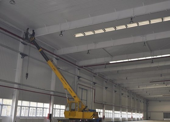 Multiple Span Structural Steel Building Workshop Garage , Pre Built Metal Shops