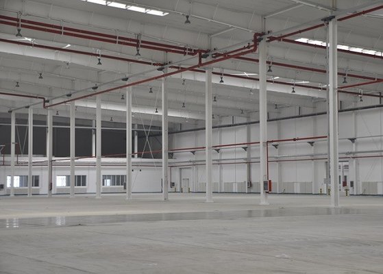Multiple Span Structural Steel Building Workshop Garage , Pre Built Metal Shops