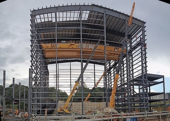 Heavy Industry Processing Steel Structure Workshop Lattice Section Column Style