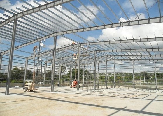 ISO Approved Two Spans Two Story Steel Building Light Gauge Steel Structures